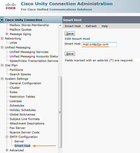 Setting Up Cisco Unity Connection With SMTP2GO Setting Up Cisco Unity Connection With SMTP2GO
