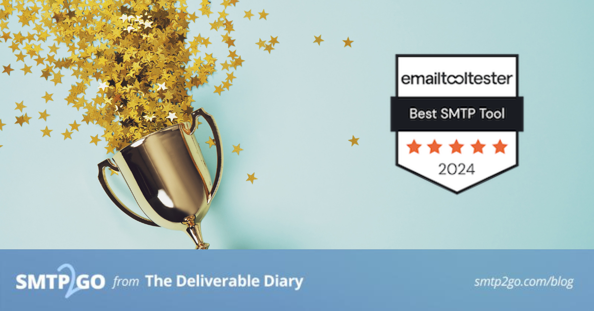 SMTP2GO Ranked #1 Best Free SMTP Server by EmailToolTester - SMTP2GO